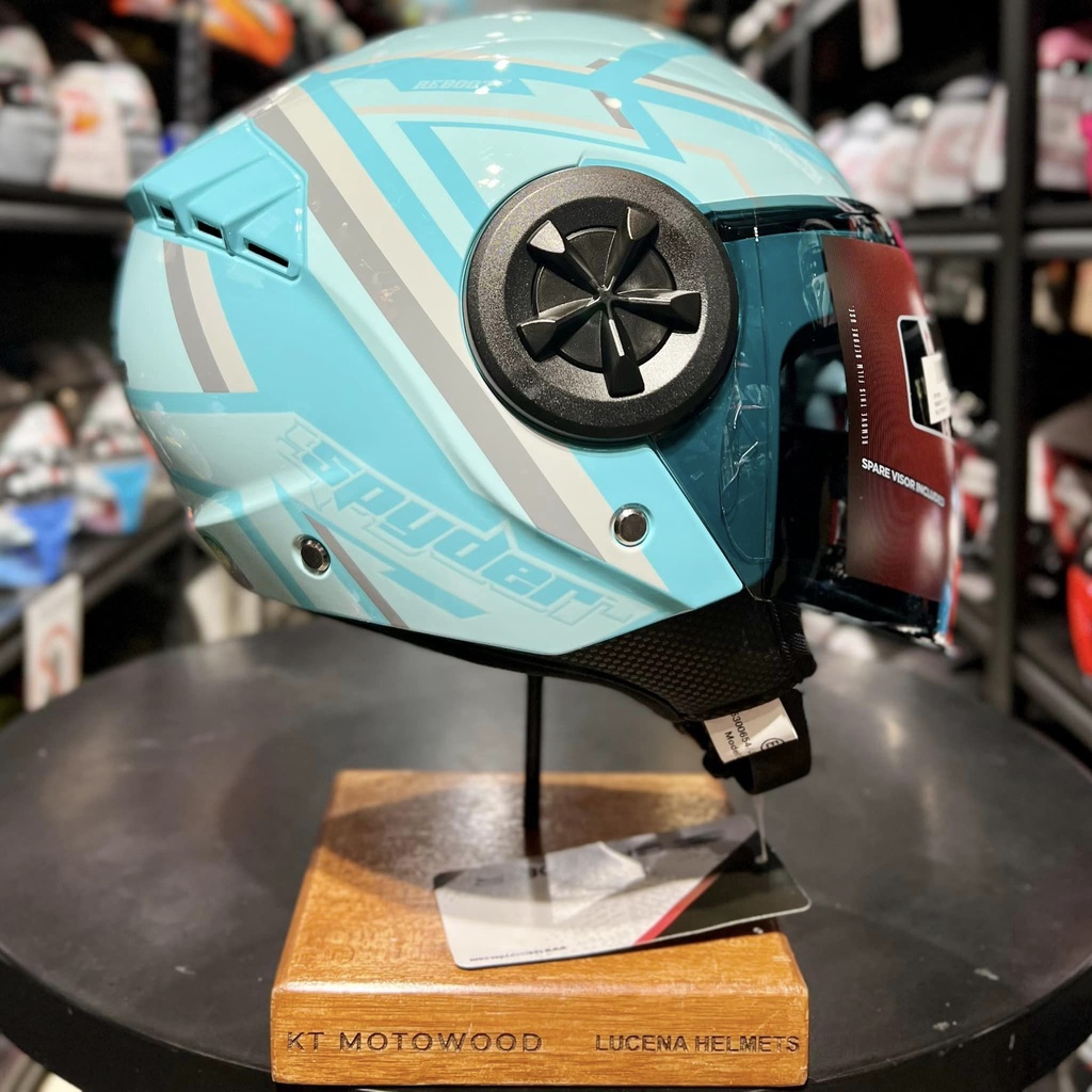 Spyder Reboot 2 S7 Half Face Single Visor Helmet with Free Extra Clear ...