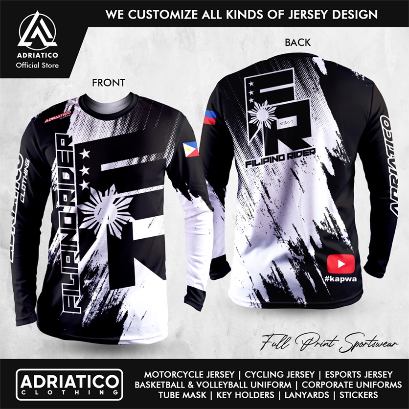 Adriatico x Filipino Rider Gen 1 Riding Jersey Long Sleeve and T Shirt | Shopee Philippines