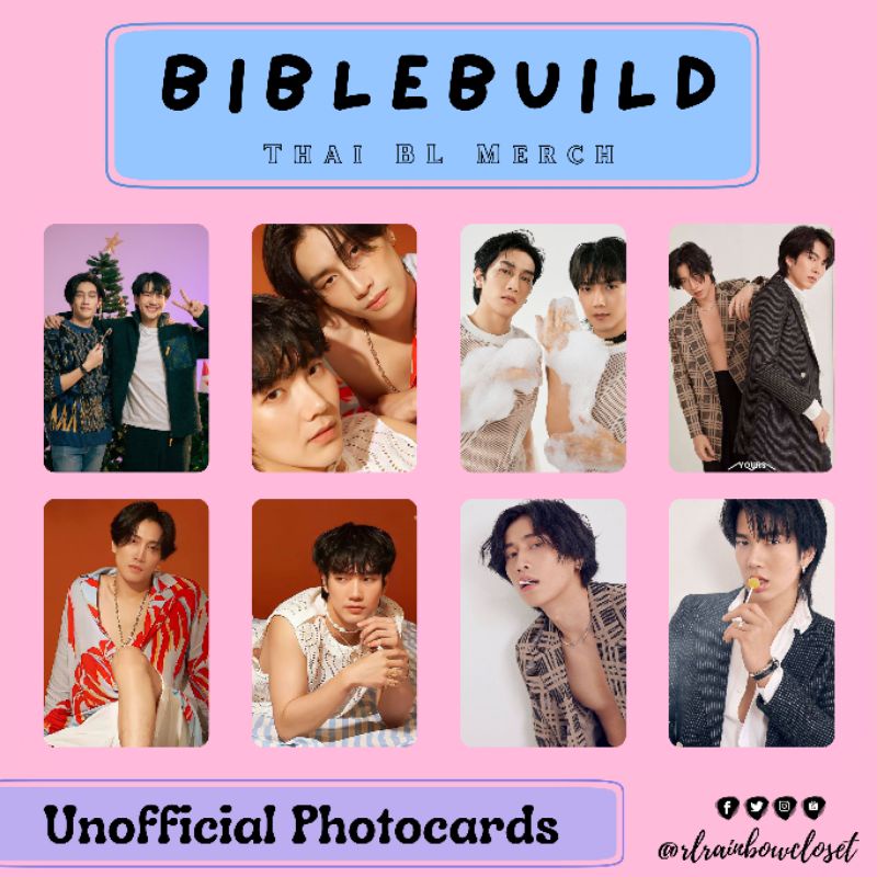 Thai BL BibleBuild Photocards Bible Wichapas Build Jakapan KinnPorsche ...