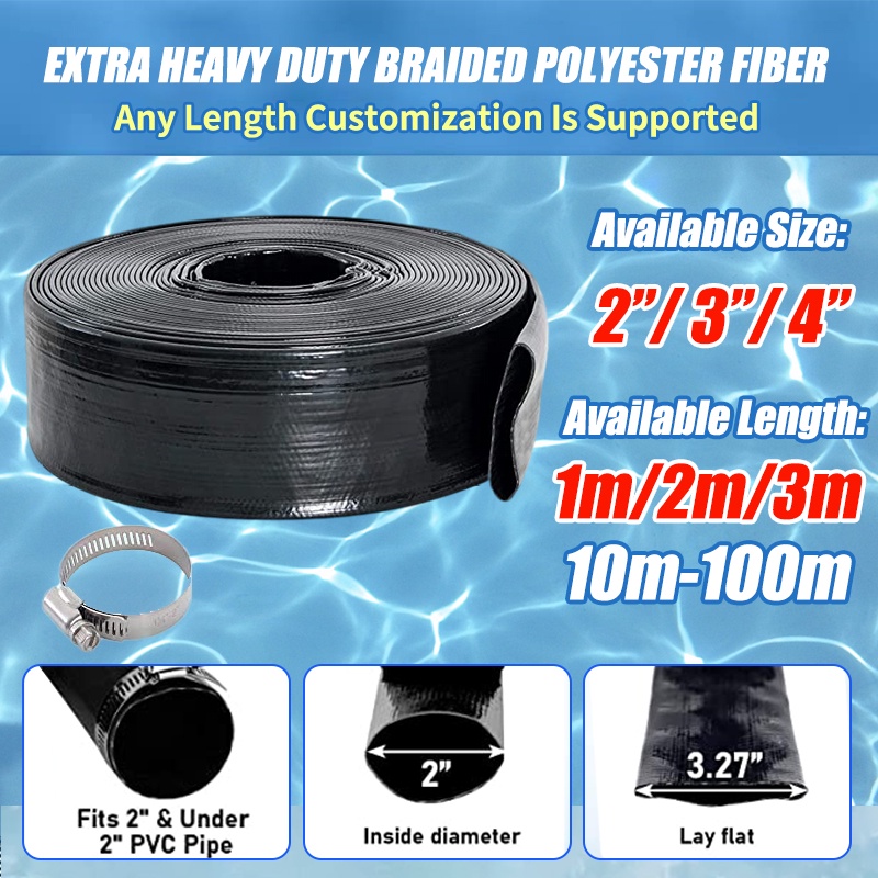 Kawasaki Type 50M PE Flex Discharge Duct Hose Lay Flat Garden High ...