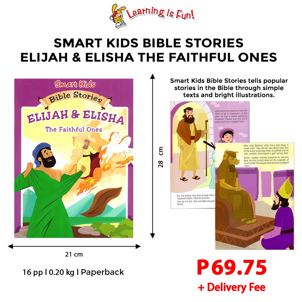 SMART KIDS BIBLE STORIES - ELIJAH AND ELISHA | Shopee Philippines