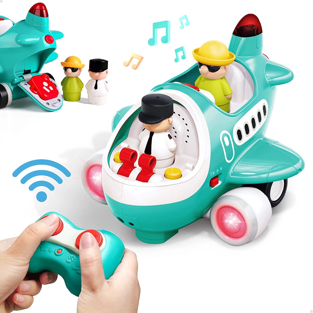Remote-Controlled Airplane with Realistic Sound Effects Toy for Kids ...