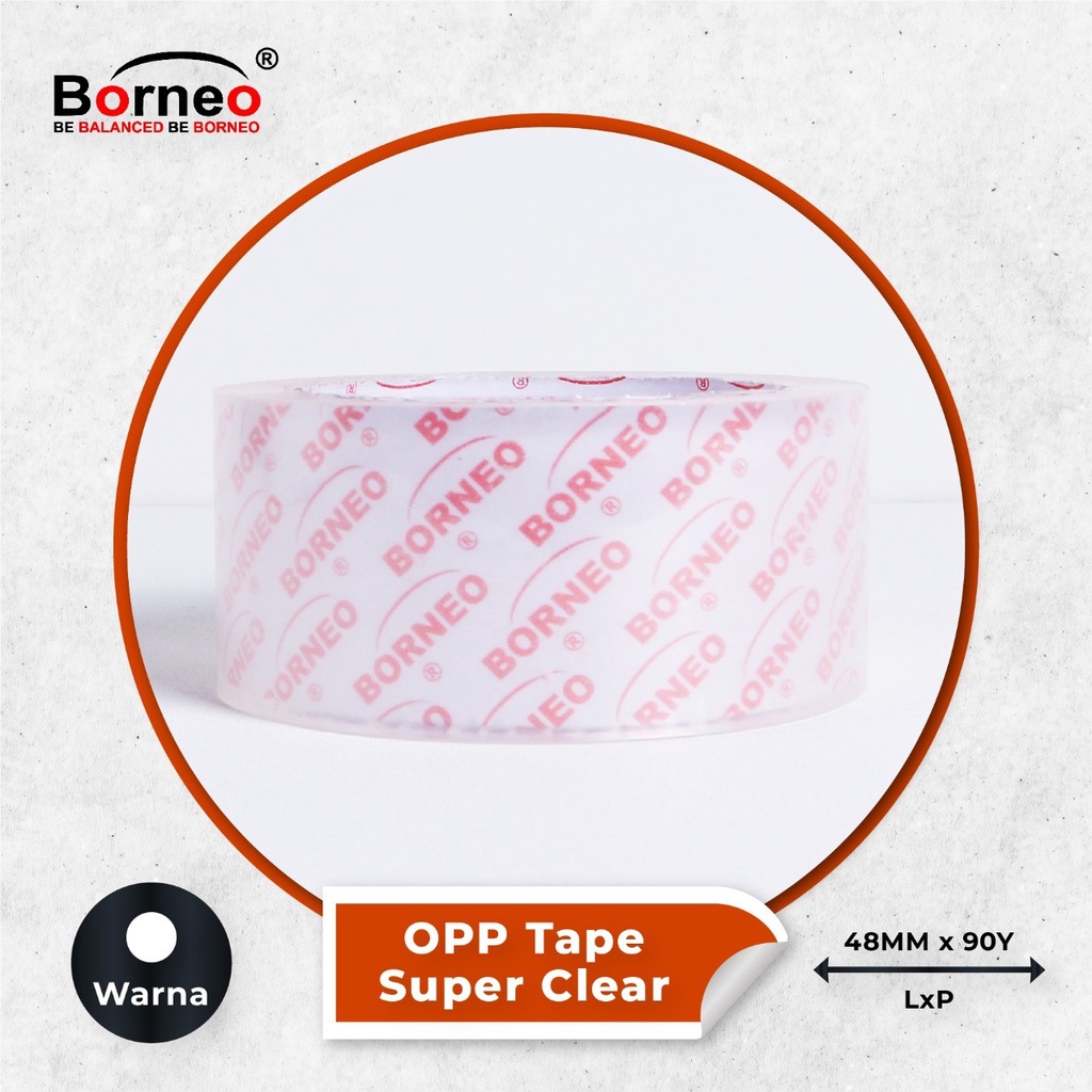 Borneo OPP / Super Clear Duct Tape 48 mm x 90 yards | Shopee Philippines