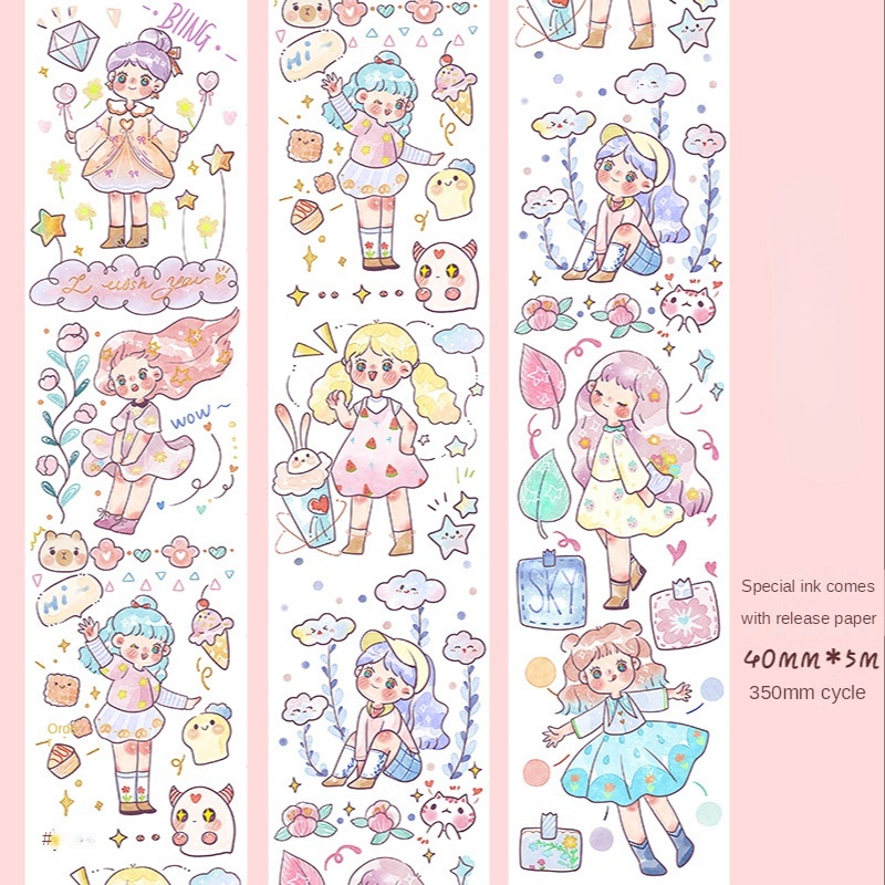 Kawaii Cute Tape Sticker Cute Fat Series Cartoon Whole Roll Hand ...