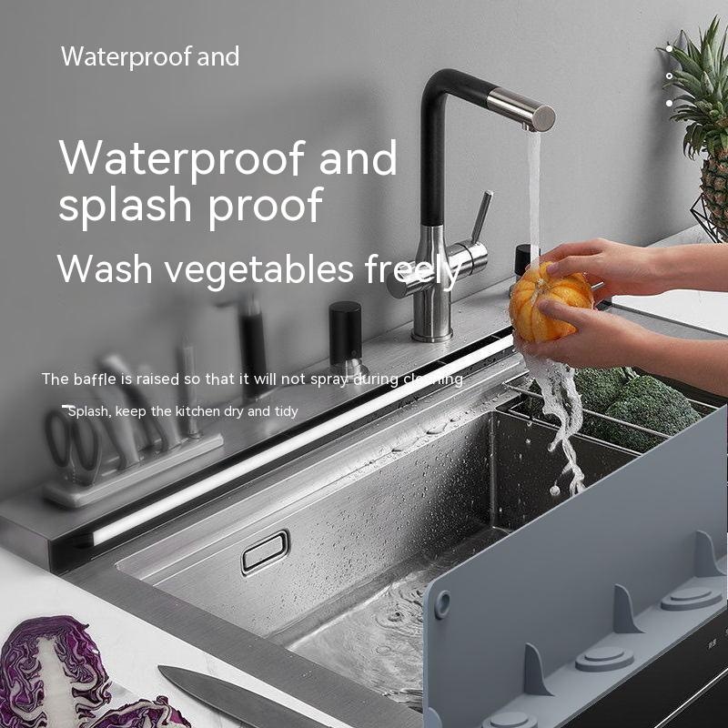 Sink Countertop Splash Guard Reusable Home Suction Cup Splashproof ...