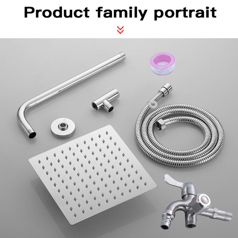 High quality Stainless Steel 304 Square Shower Set square Round shape ...