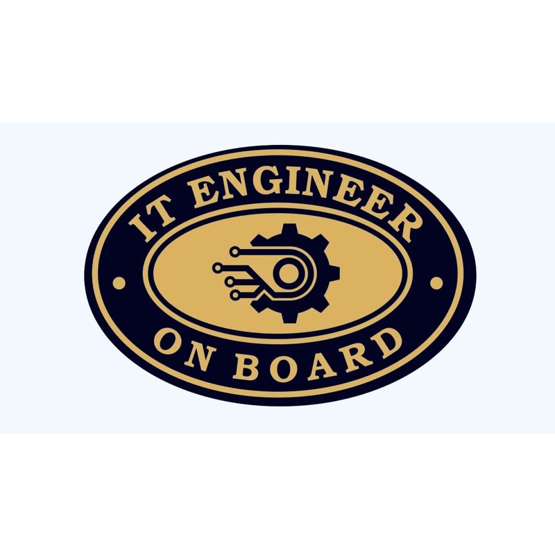 I.T. Engineer Car Profession Emblem Accessories Black Gold Personal ...