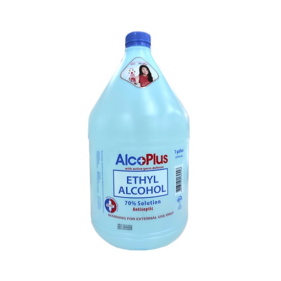 AlcoPlus Ethyl Alcohol 70% Blue 1 Gallon 1 Bottle | Shopee Philippines