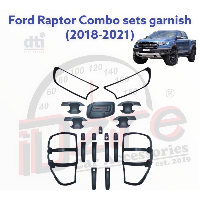 Ford Raptor Combo sets garnish matteblack (2018-2021) | Shopee Philippines