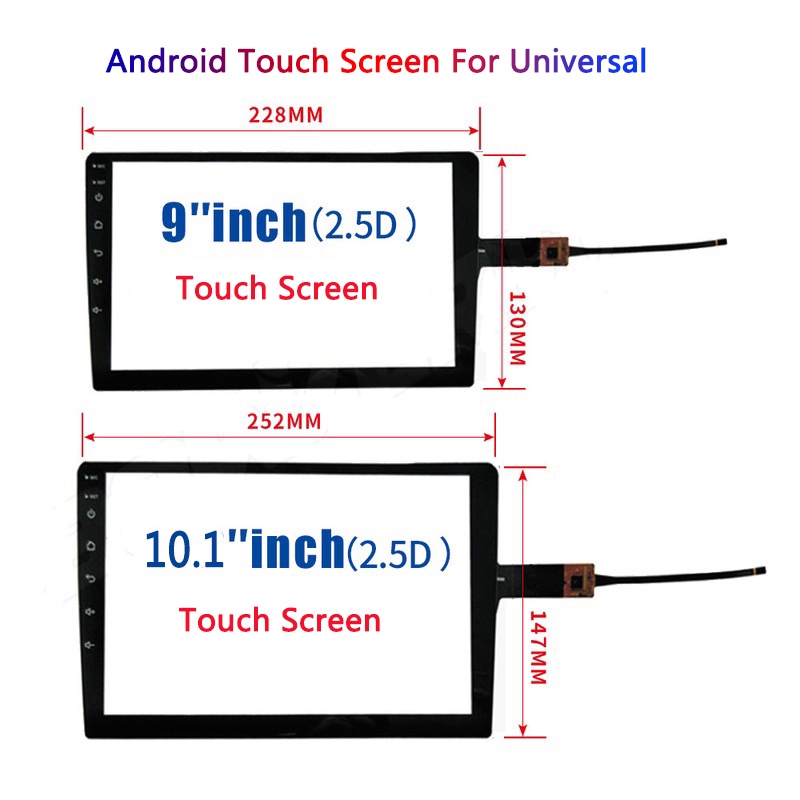 Universal 9''/10.1'' Inch 2.5D Touch Screen Glass for Android Player ...