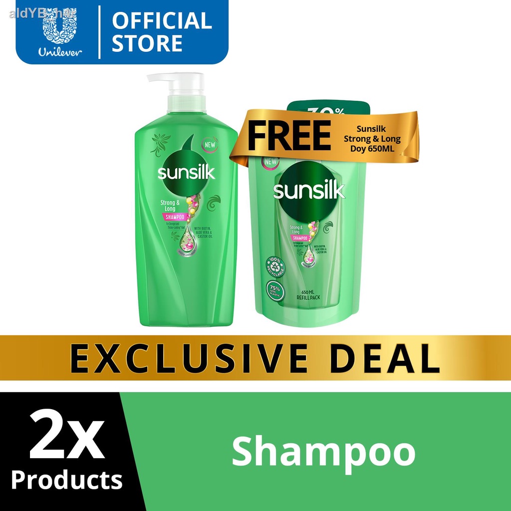 (Selling)Buy 1 Sunsilk Shampoo Strong and Long 650ml, Get 1 Sunsilk ...