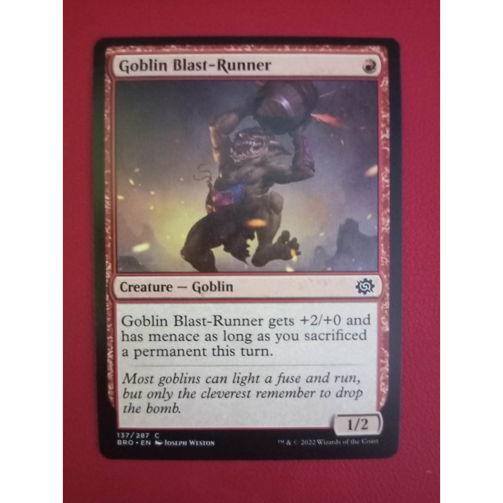 MTG Magic: The Gathering - Goblin Blast-Runner BRO | Shopee Philippines