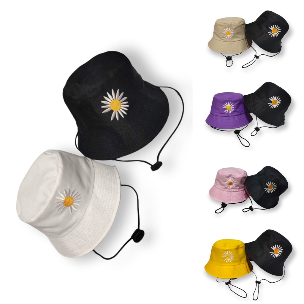 Bucket Hats For Girls daisy Flower bucket Hats For Children Back And ...