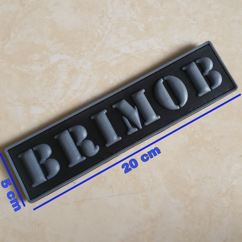 Patch rubber pvc logo brimob 3d Embossed Large/police/polri/police ...