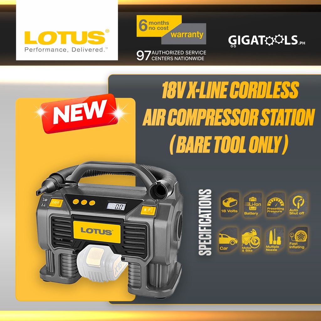 *NEW* Lotus LTCC18VLI X-LINE Cordless Air Compressor Station 18V ( Bare ...