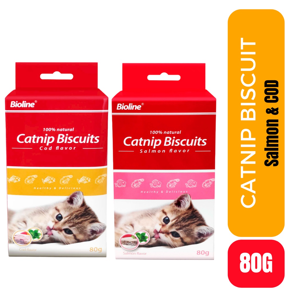 1-5pcs Bioline Catnip Biscuit 80g - Bioline Catnip Crispy Biscuit for ...