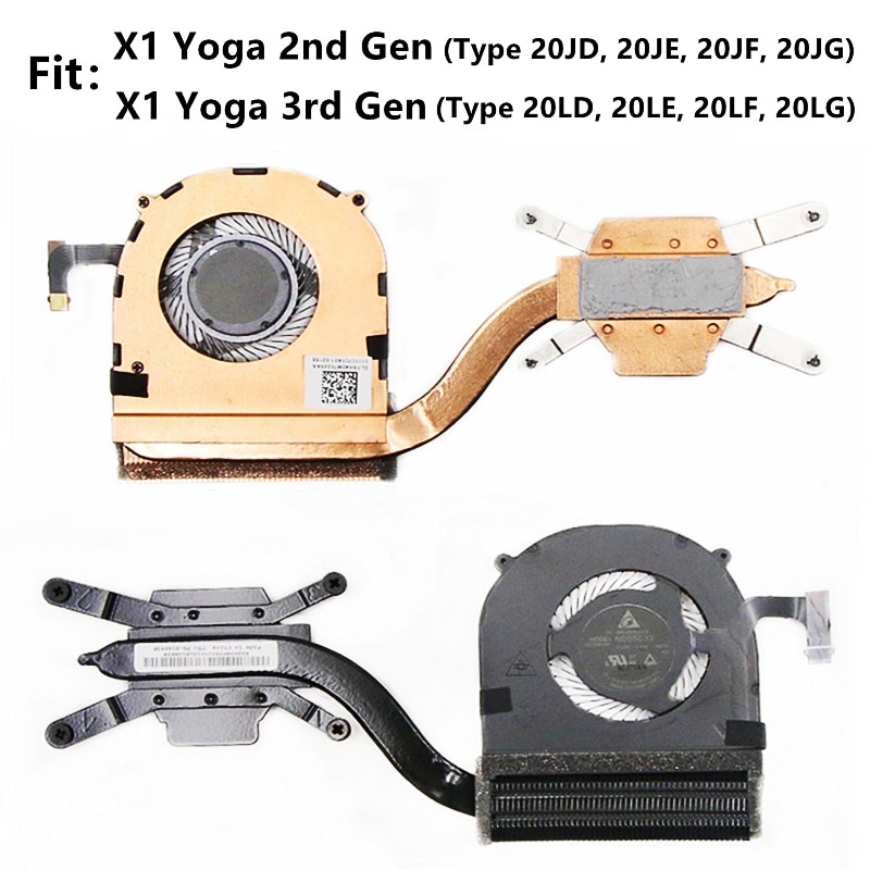 Laptop Lenovo ThinkPad X1 Yoga 2nd 3rd CPU Cooling Fan Heatsink ...