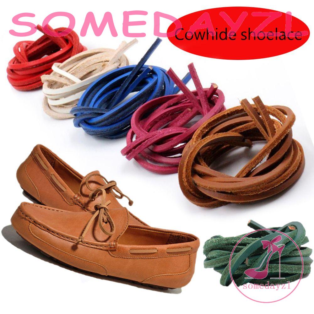 SOMEDAYZL Leather Shoelaces Laces Strings Colorful Boot Unisex Shoe ...