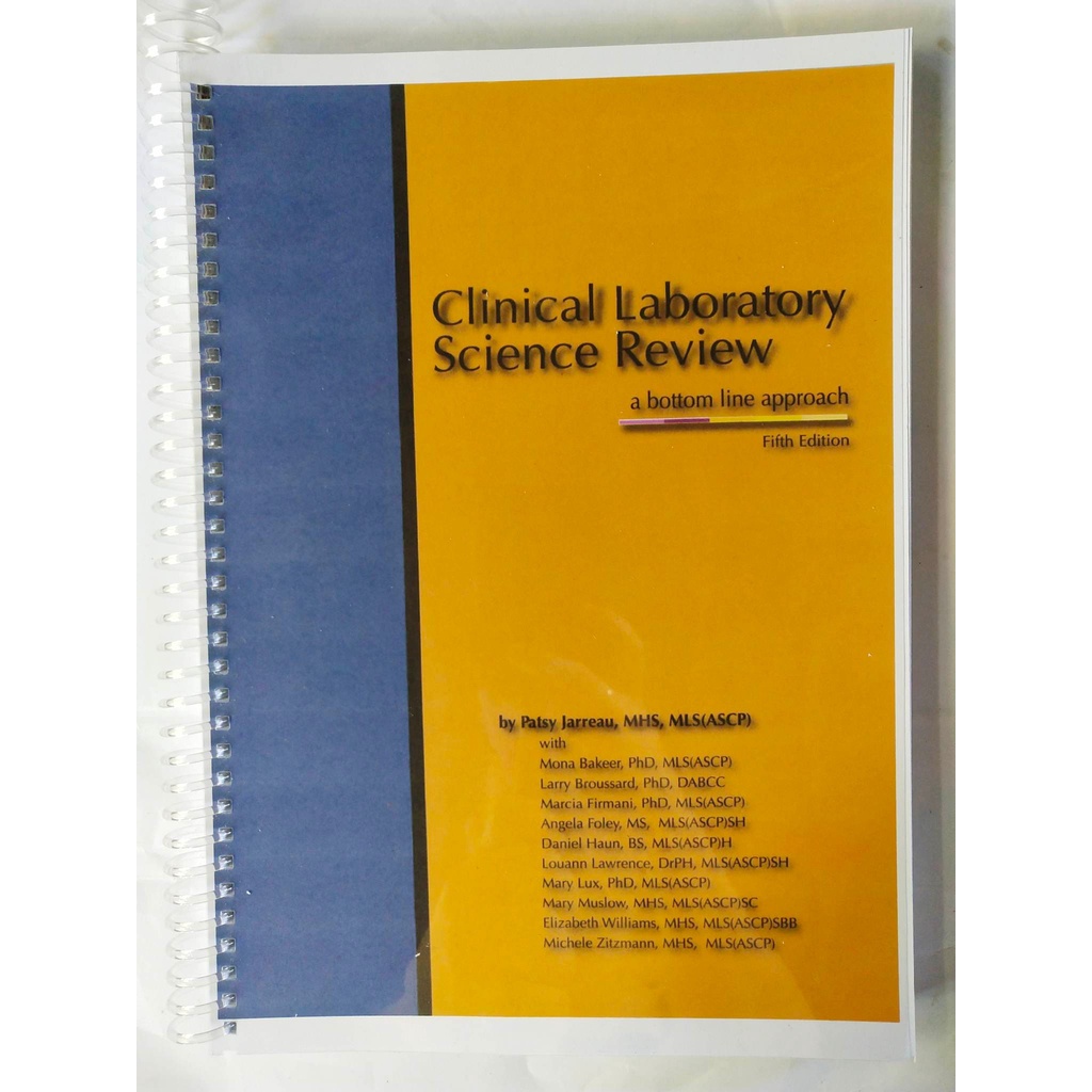 Clinical Laboratory Science Review: A Bottom Line Approach, 5th Edition ...