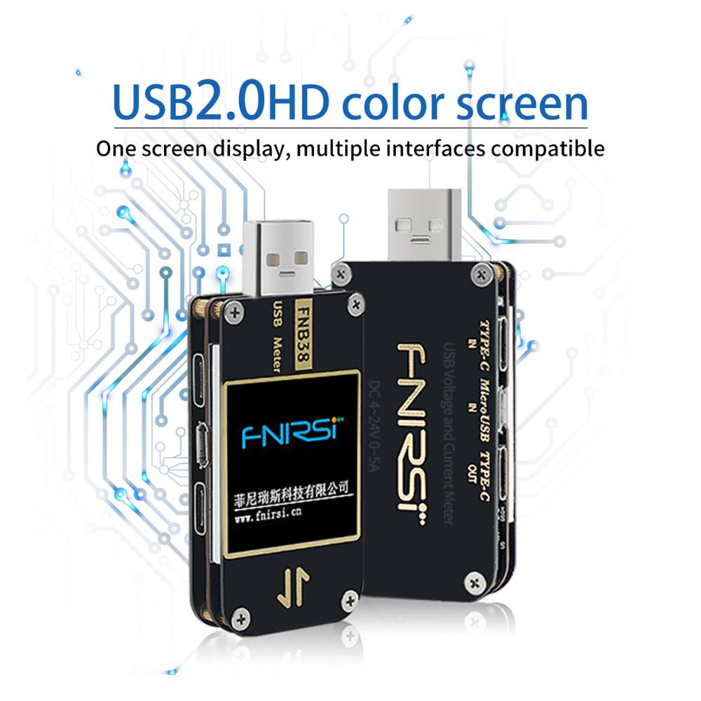 FNB38 Current And Voltage Meter USB Tester QC4+ PD3.0 2.0 PPS Fast ...