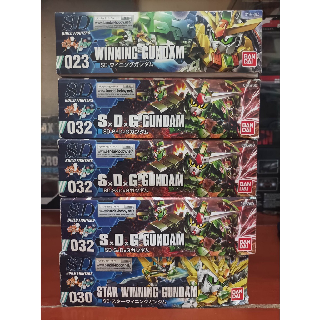 BUNDLE SET BANDAI SD Gundam Build Try Fighters Star Winning and SDG ...
