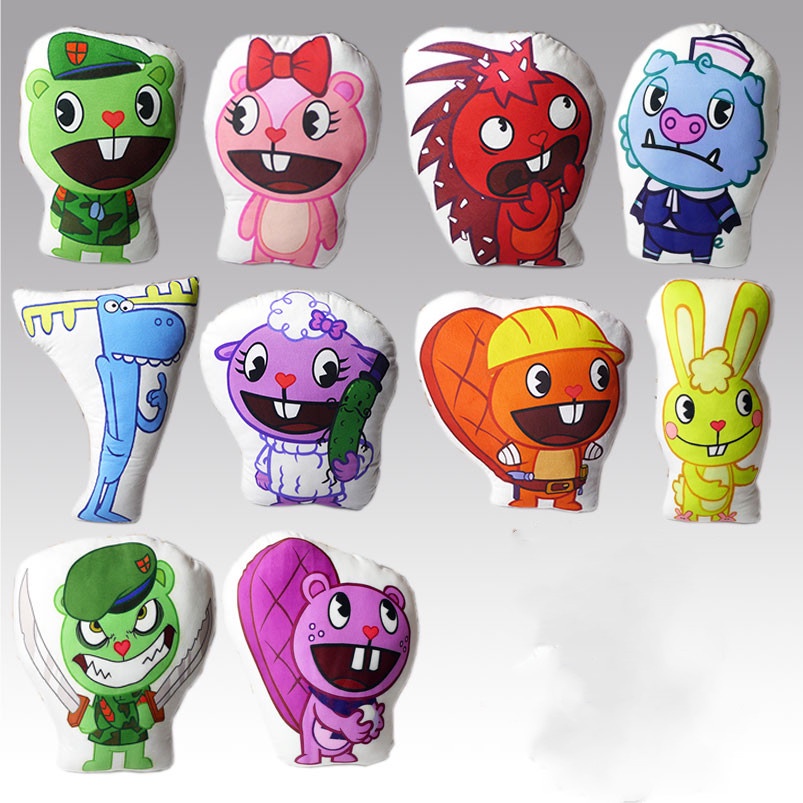 40cm Happy Tree Friends Plush Toys Cute Soft Stuffed HTF Flippy Flaky ...