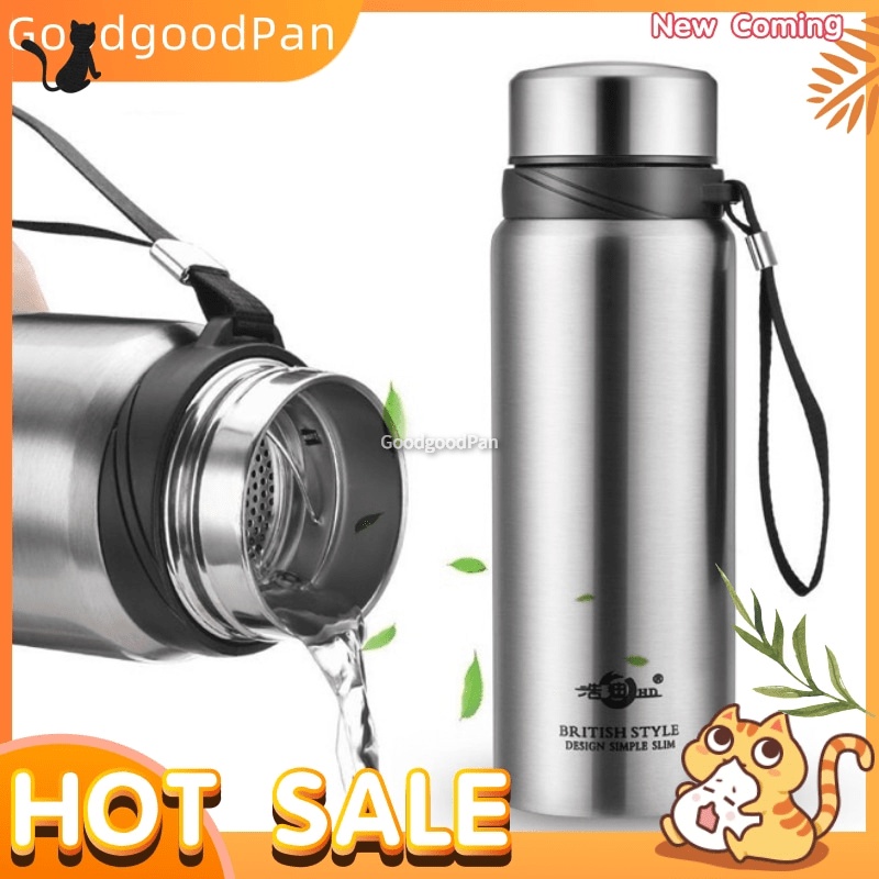 600-1500ml Large Capacity Thermos Sports Bottle 304 Stainless Steel ...
