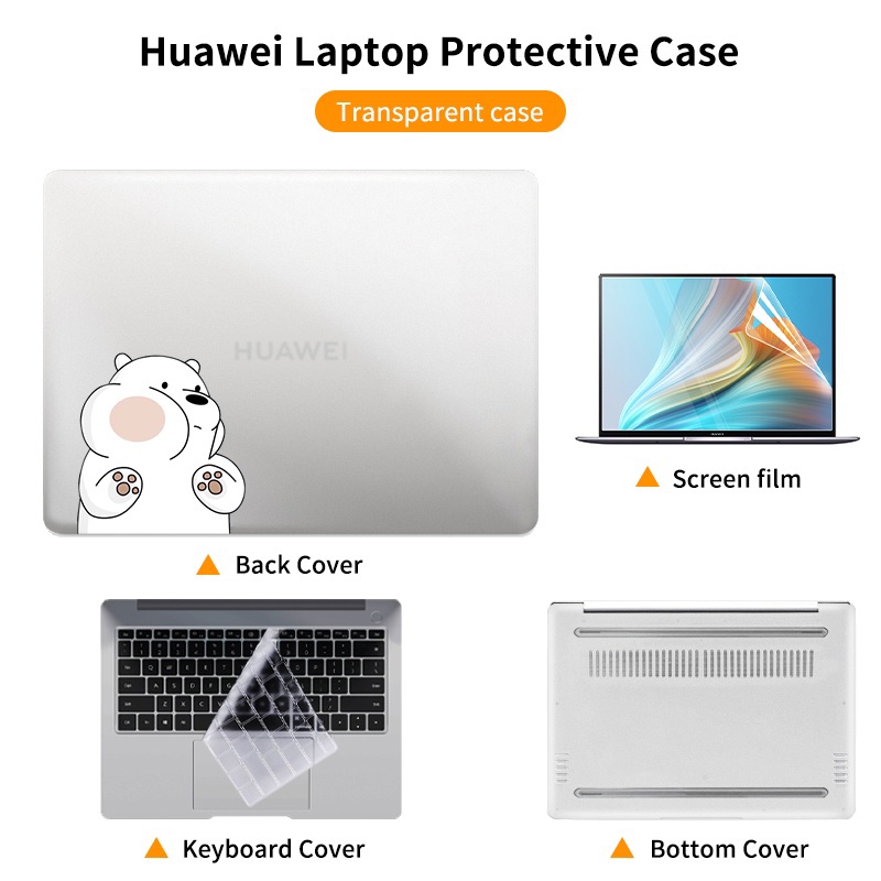 【24h Ship】4 in 1 Huawei Matebook D14 D15 D16 Case Keyboard skin ...