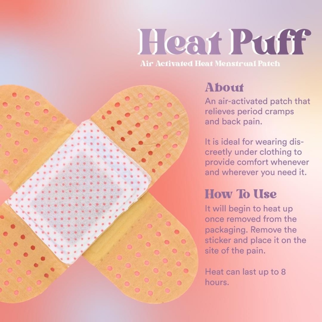 Puff & Bloom Heat Puff (Air Activated Heat Menstrual Patch) | Shopee ...