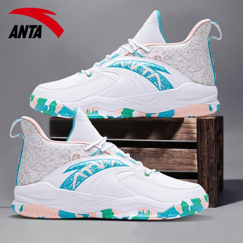 Anta basketball shoes men s 2022 summer new authentic blue and white ...