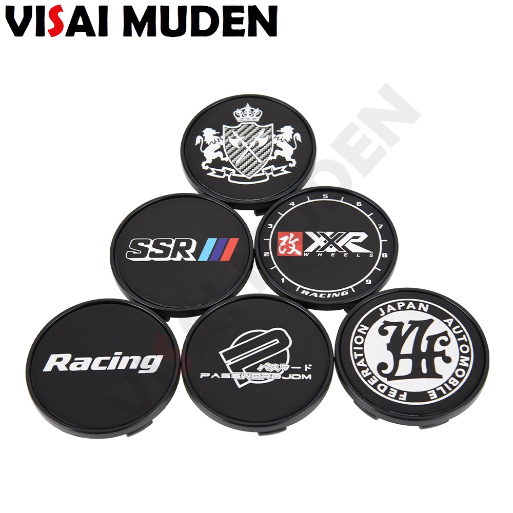 4PCS OD 54MM / ID 49MM Wheel Cap SSR XXR RACING SPORT VIP JAF Emblem ...