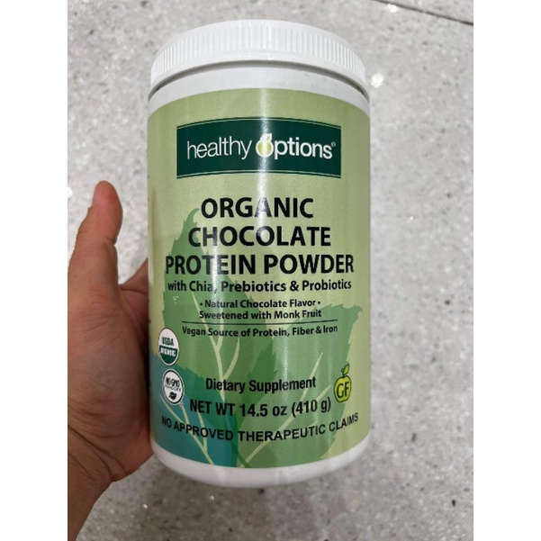 410g Healthy Options Organic Chocolate Protein Powder w/ Chia ...