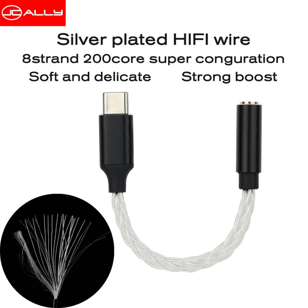 JCALLY JM04 PRO DAC Digital Audio Adapter Decoding Line TYPEC to 3.5 ...