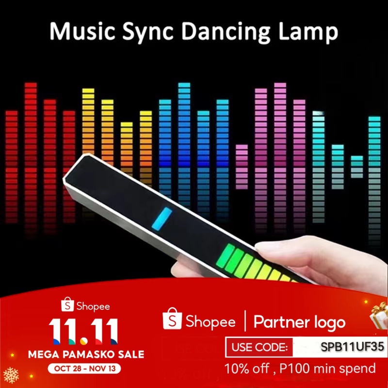 RGB Music rechargeable Light Rhythm Recognition Light Sound Control ...