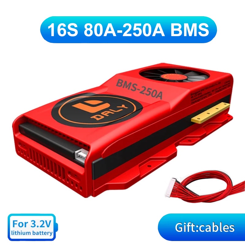 Daly 16S BMS 48V LiFePO4 80A 100A 120A 150A 200A 250A PCB BMS Balance ...