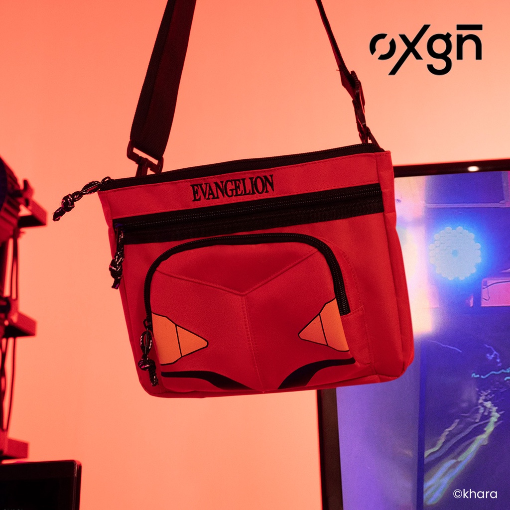 OXGN Evangelion Sling Bag For Men And Women (Dark Red) | Shopee Philippines