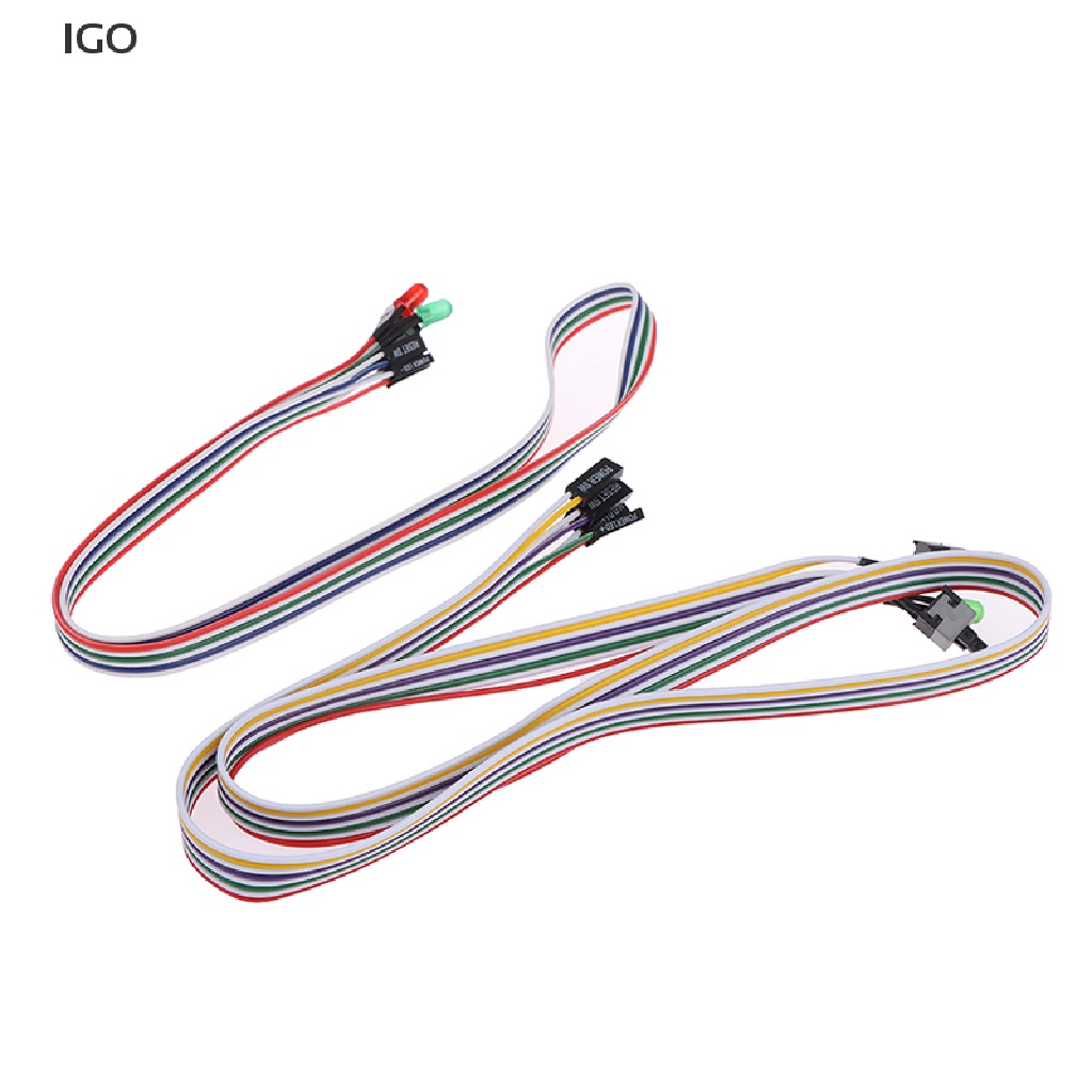 IGO ATX PC Compute Motherboard Power Cable On/Off/Reset LED Light Power ...