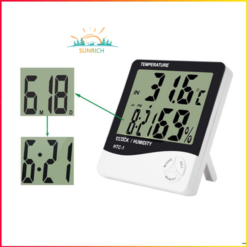 LCD Electronic Digital Temperature Humidity Meter for Home Mini Room ...
