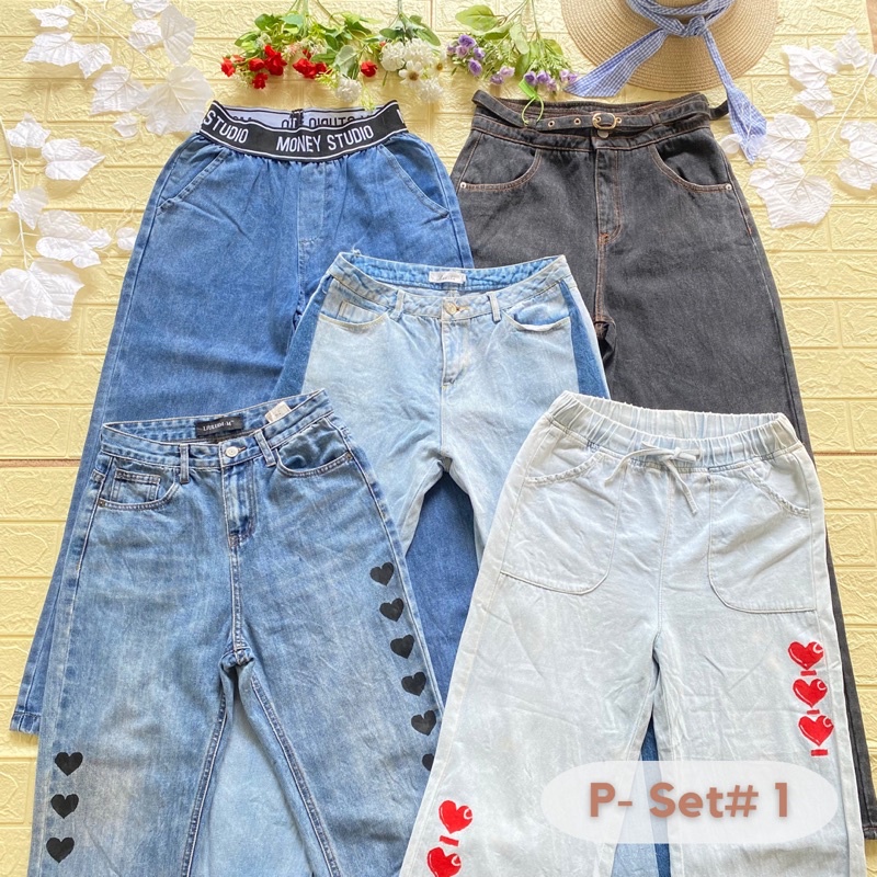 Hand-painted Denim Squarepants Wideleg Baggy Pants | Prepacked of 5pcs ...