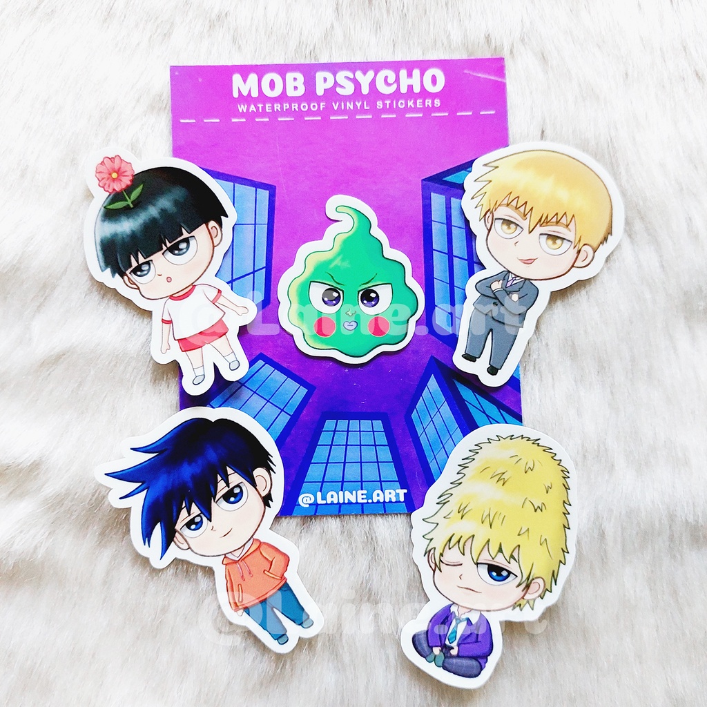 Mob Psycho 100 Waterproof Stickers by Laine.art | Matte Laminated ...