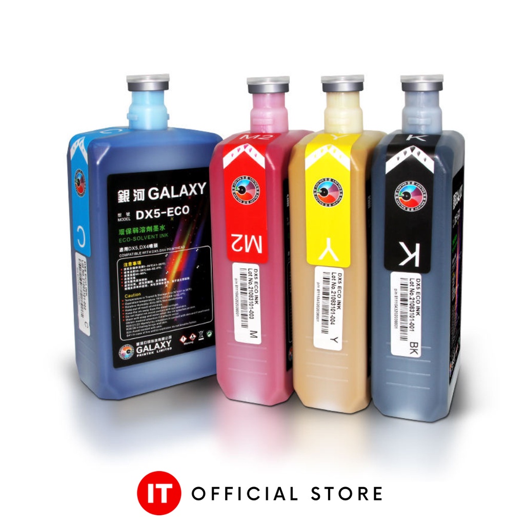 Galaxy Eco Solvent Ink Dx5 Cmyk 1 Liter For Tarpaulin | Shopee Philippines