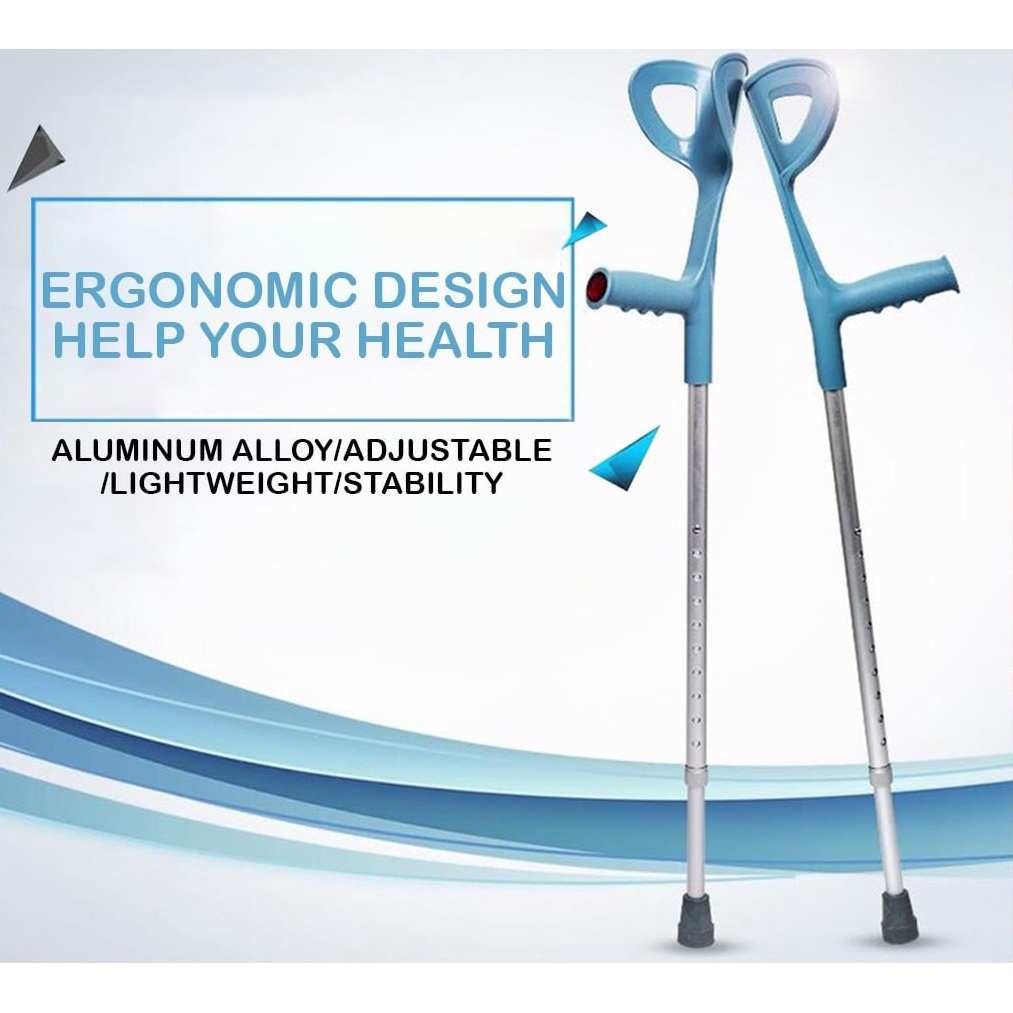 LS Non-slip Aluminum Elbow Crutches for Elderly with Adjustable Height ...