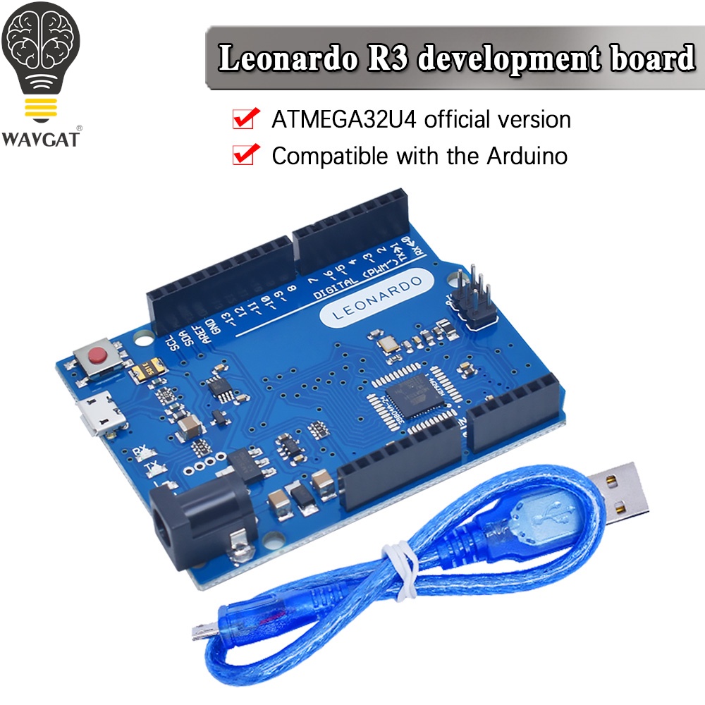 Leonardo R3 Microcontroller Atmega32u4 Development Board With USB Cable Compatible For Arduino ...