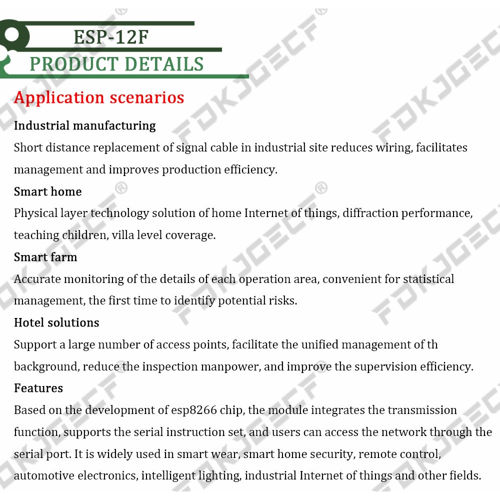 ESP8266 ESP-12F Serial WIFI Model ESP-12E Upgrade Remote Wireless WIFI ...