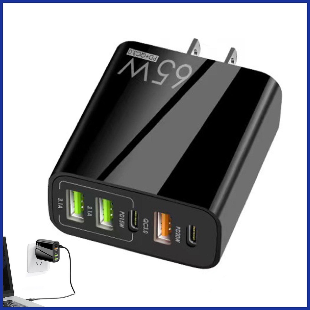 Phone USB C Charger 16W PD Fast Chargers Power Adapters with 5 Ports ...