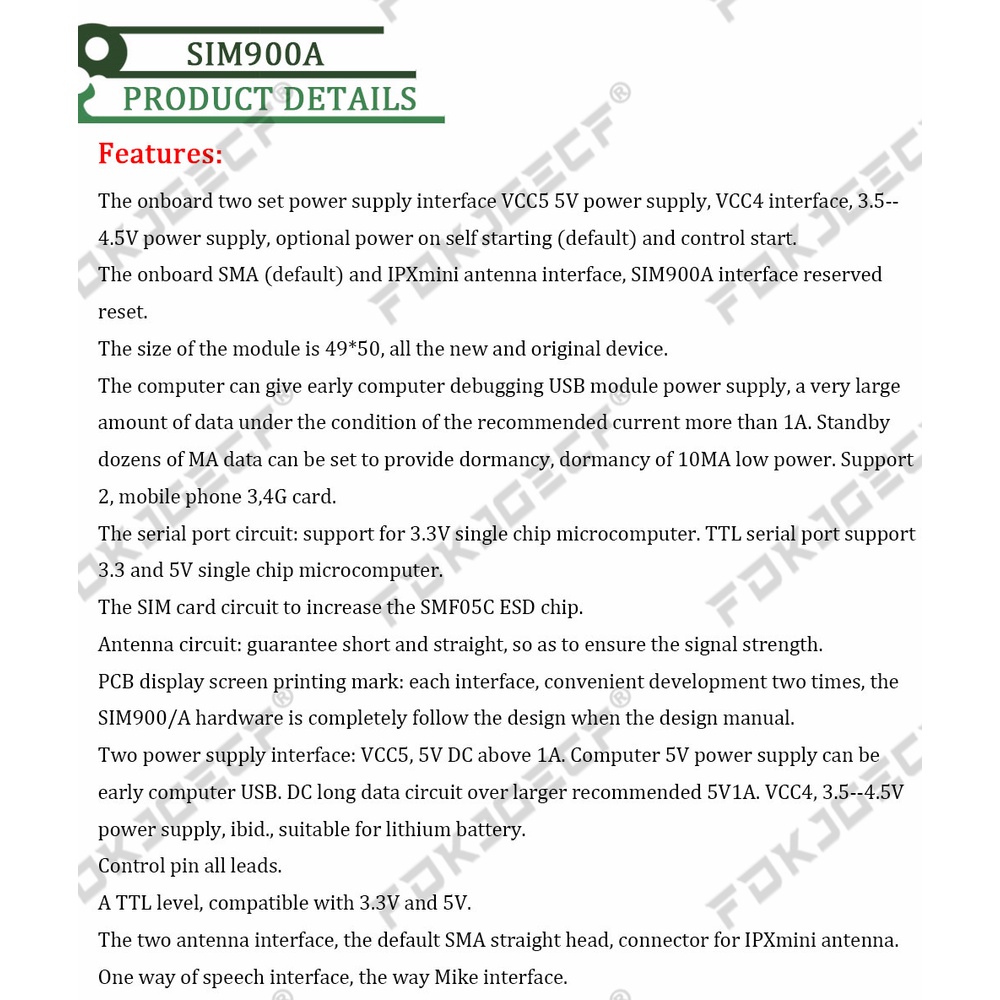 SIM900A SIM900 MINI V4.0 Wireless Data Transmission Module GSM GPRS ...