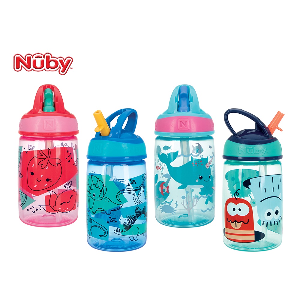 Nuby 18m+ Thisty Kids Flip-It Reflex Toddler Straw Cup 12oz | Shopee Philippines