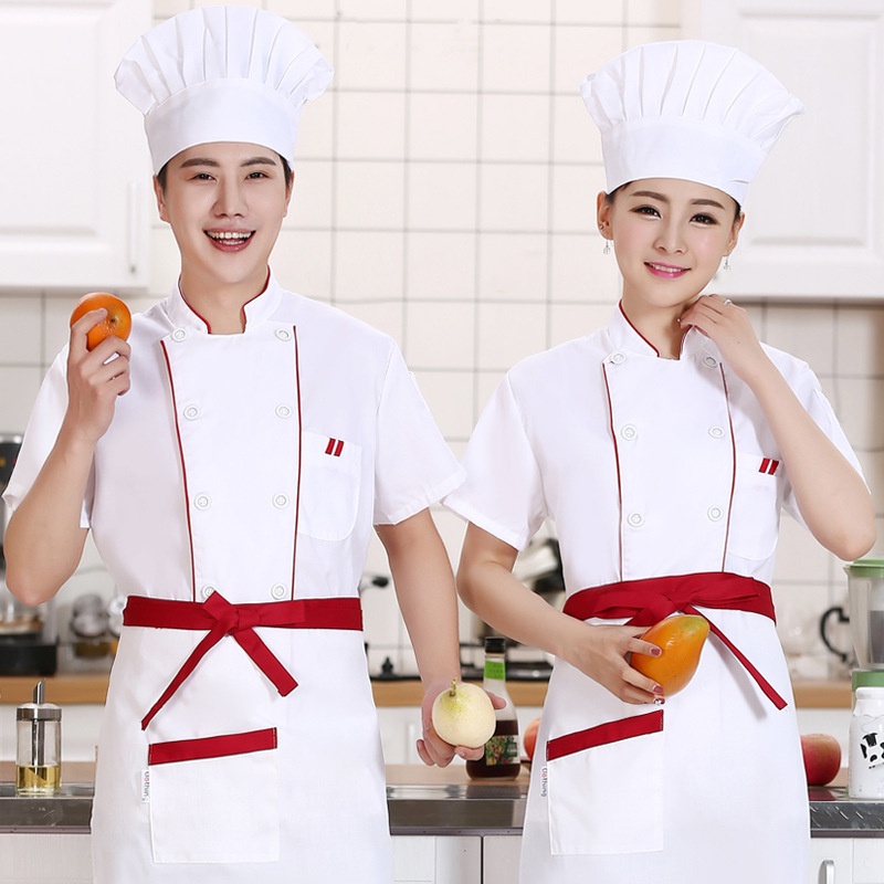 Chef Uniform for Men Long Sleeve Chef's Costume Women Chefs Uniform ...