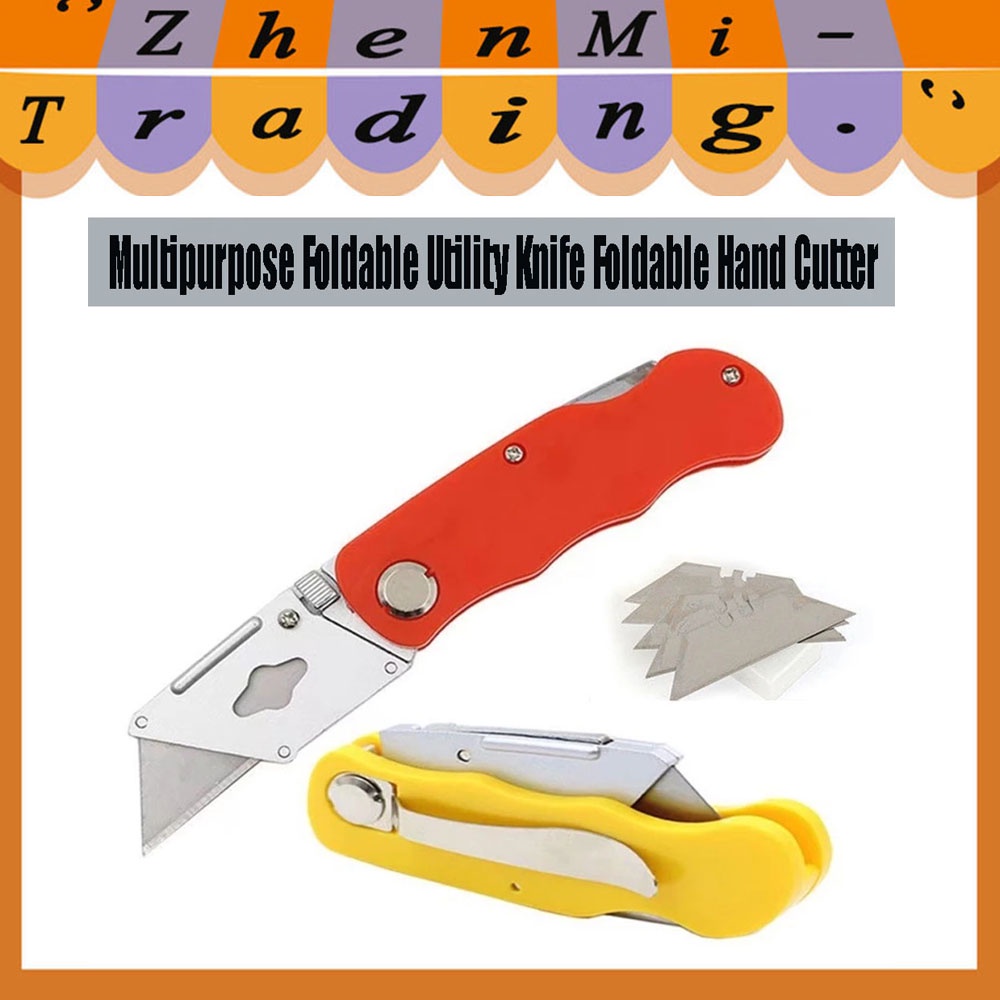 foldable Art Knife All Steel Plastic Handle Industrial Paper Cutter ...