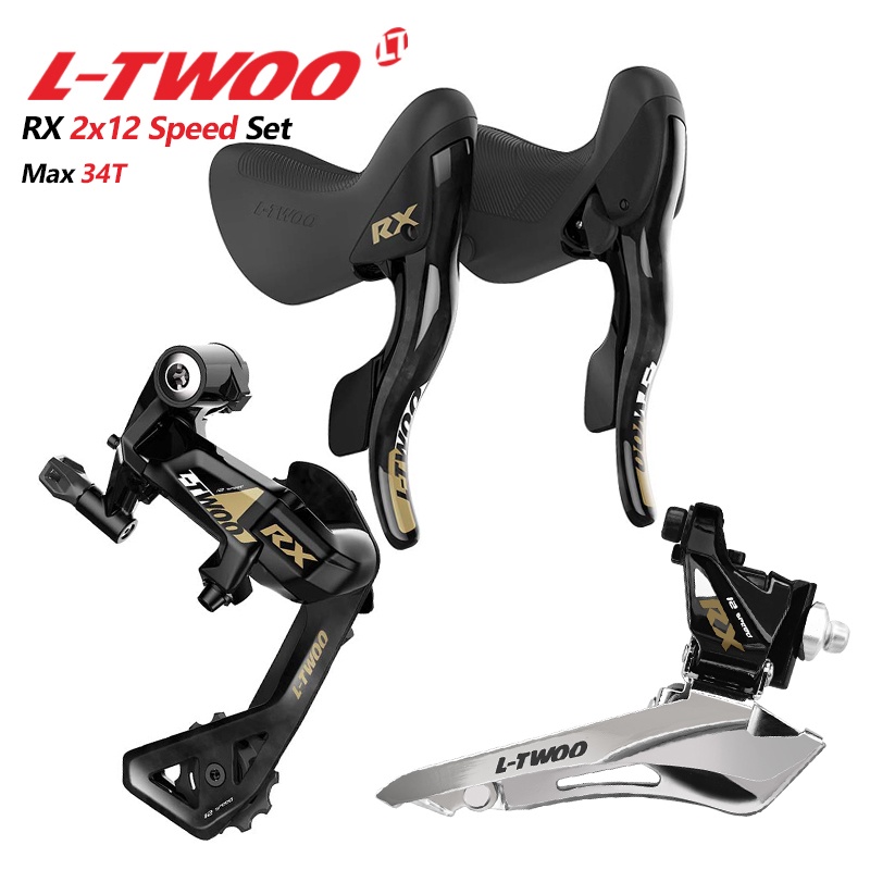 LTWOO RX 2x12 Speed 24s Road Bike Shifter Rear Derailleurs Front Group Set Carbon Fibre Shifter ...